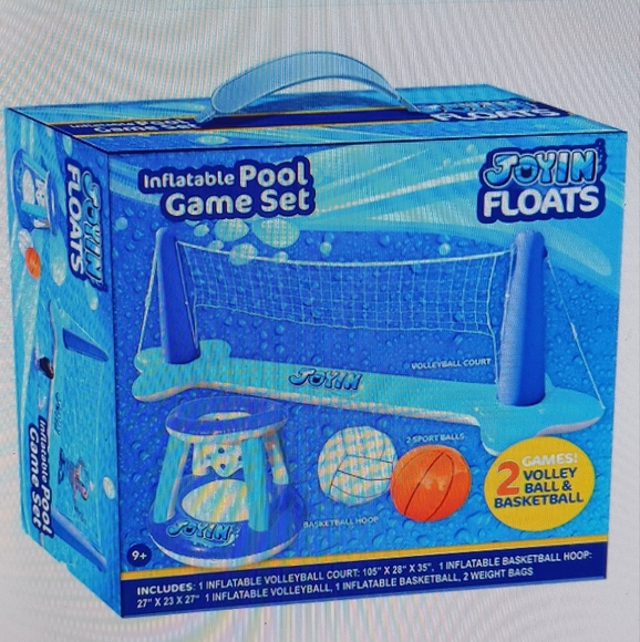 Joyin | Other | Inflatable Pool Float Set Volleyball Net Basketball ...